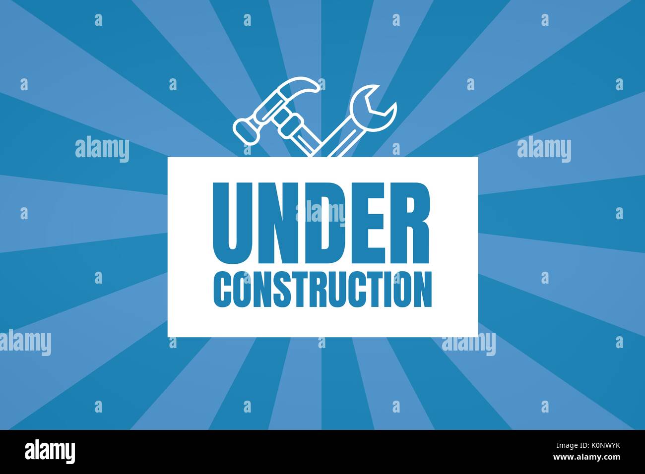 Digital composite of Under construction text with tools graphics ...