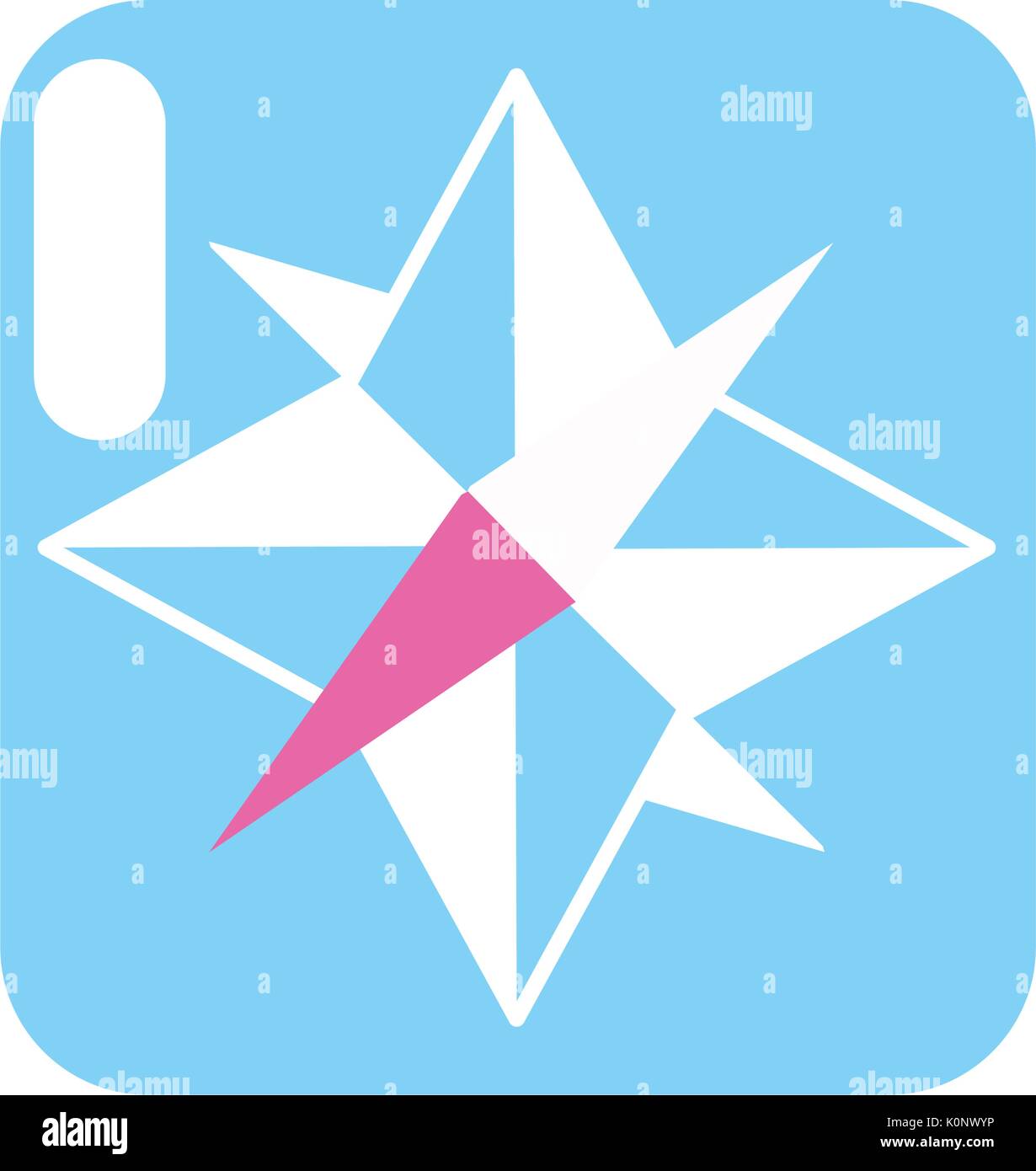 compass symbol to geography adventure direction Stock Vector Image ...