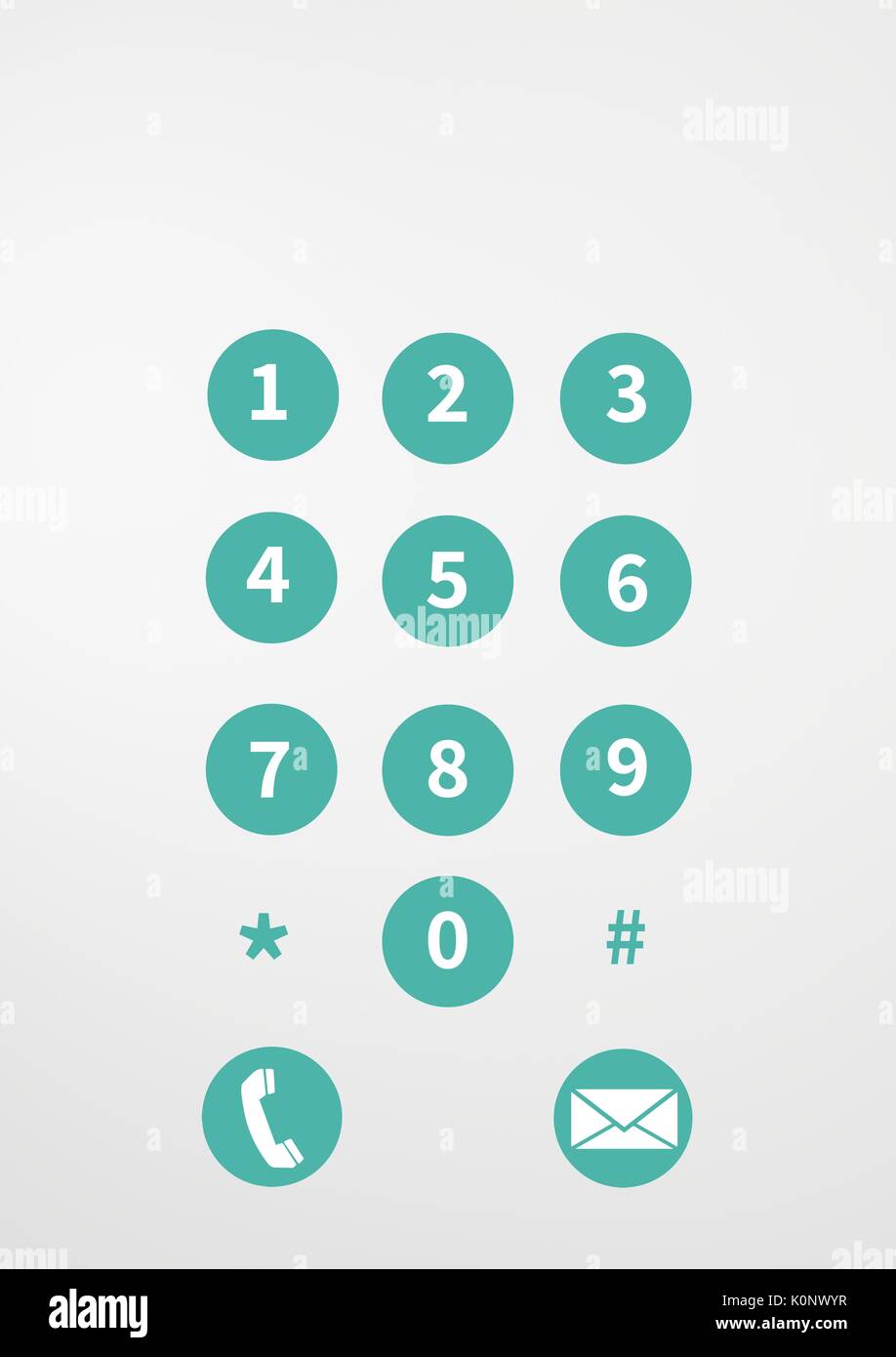 Digital composite of Phone keyboard interface Stock Photo - Alamy