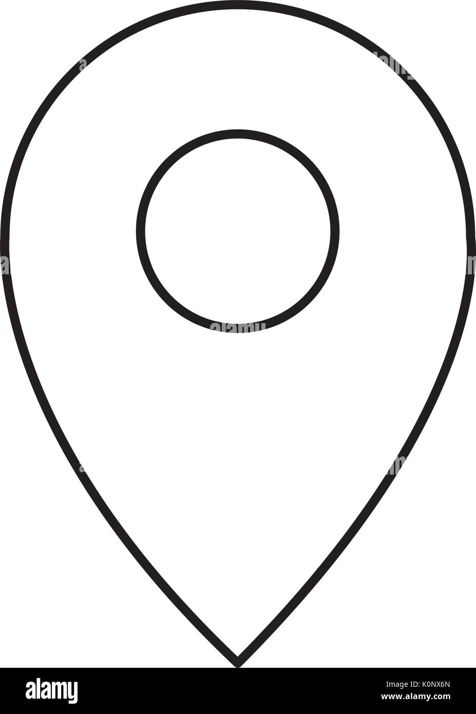 line location symbol to destination geography map Stock Vector Image ...