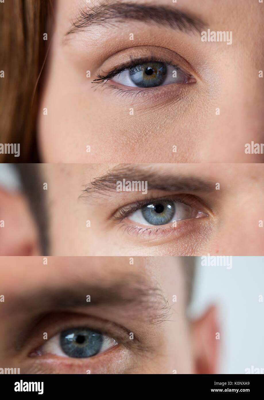 Digital composite of Various eyes in series of three Stock Photo - Alamy