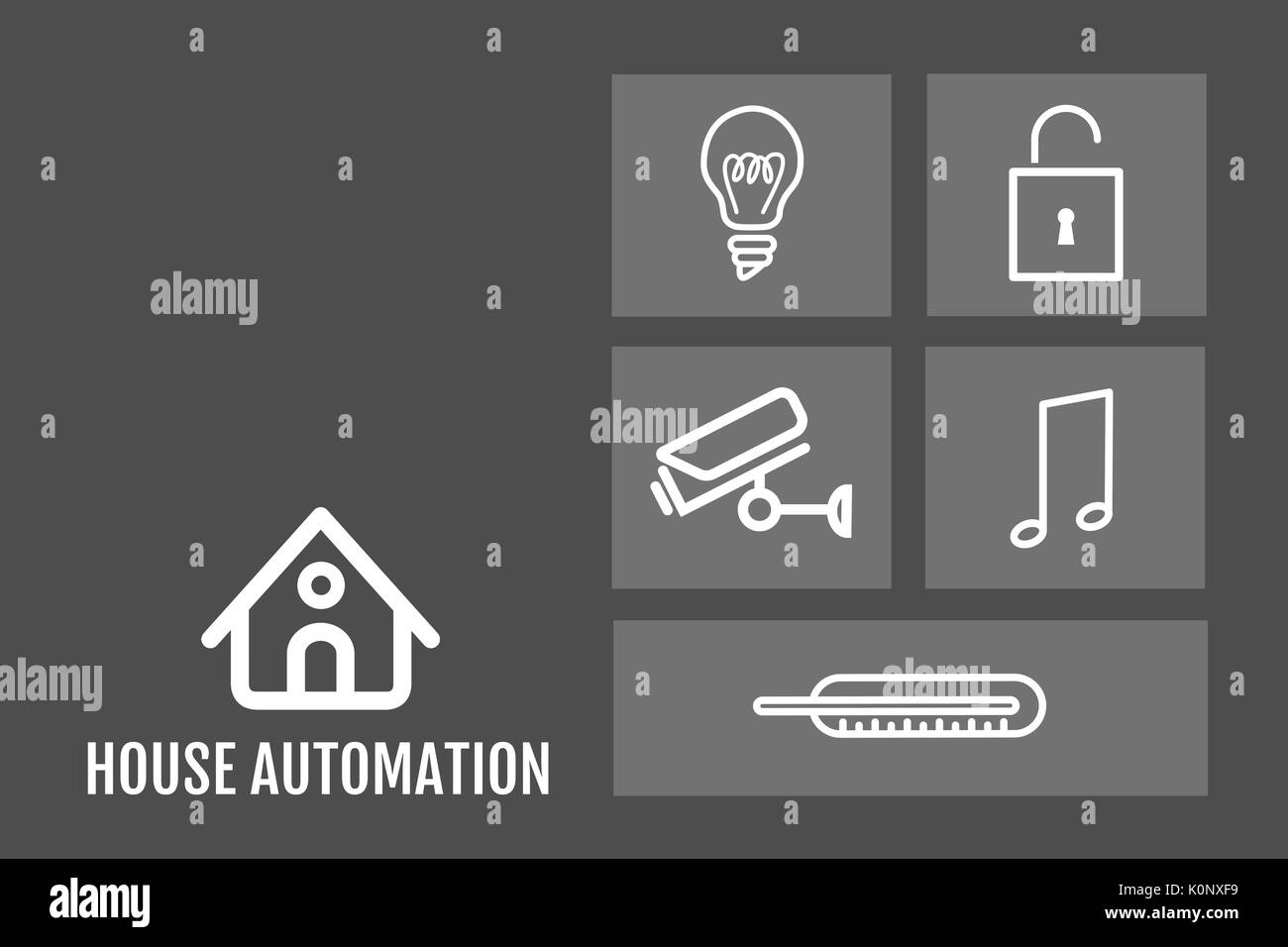 Digital composite of Smart house application interface Stock Photo - Alamy