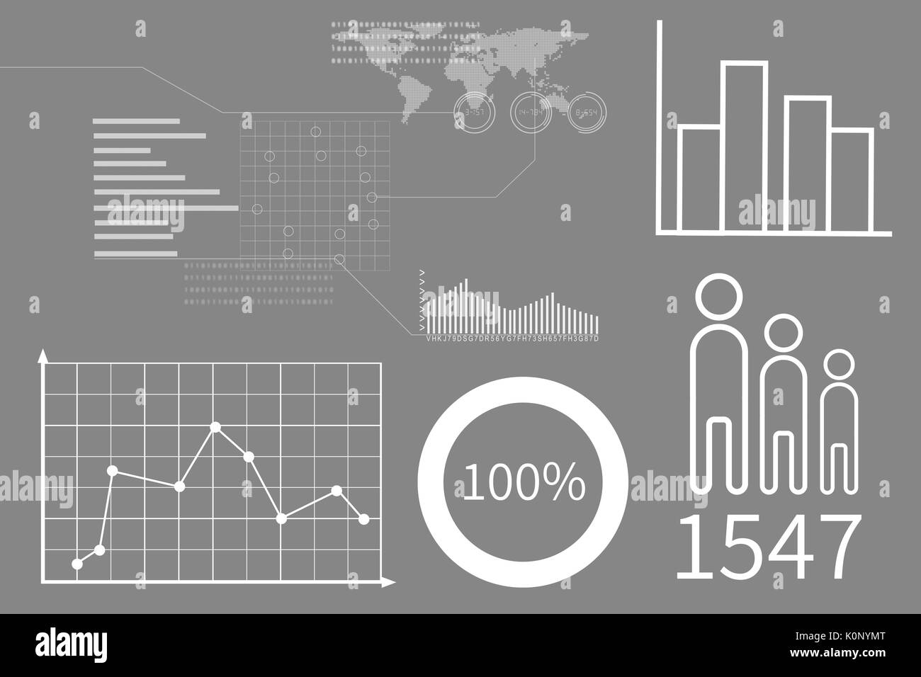 Digital composite of Business interface with graphics Stock Photo - Alamy
