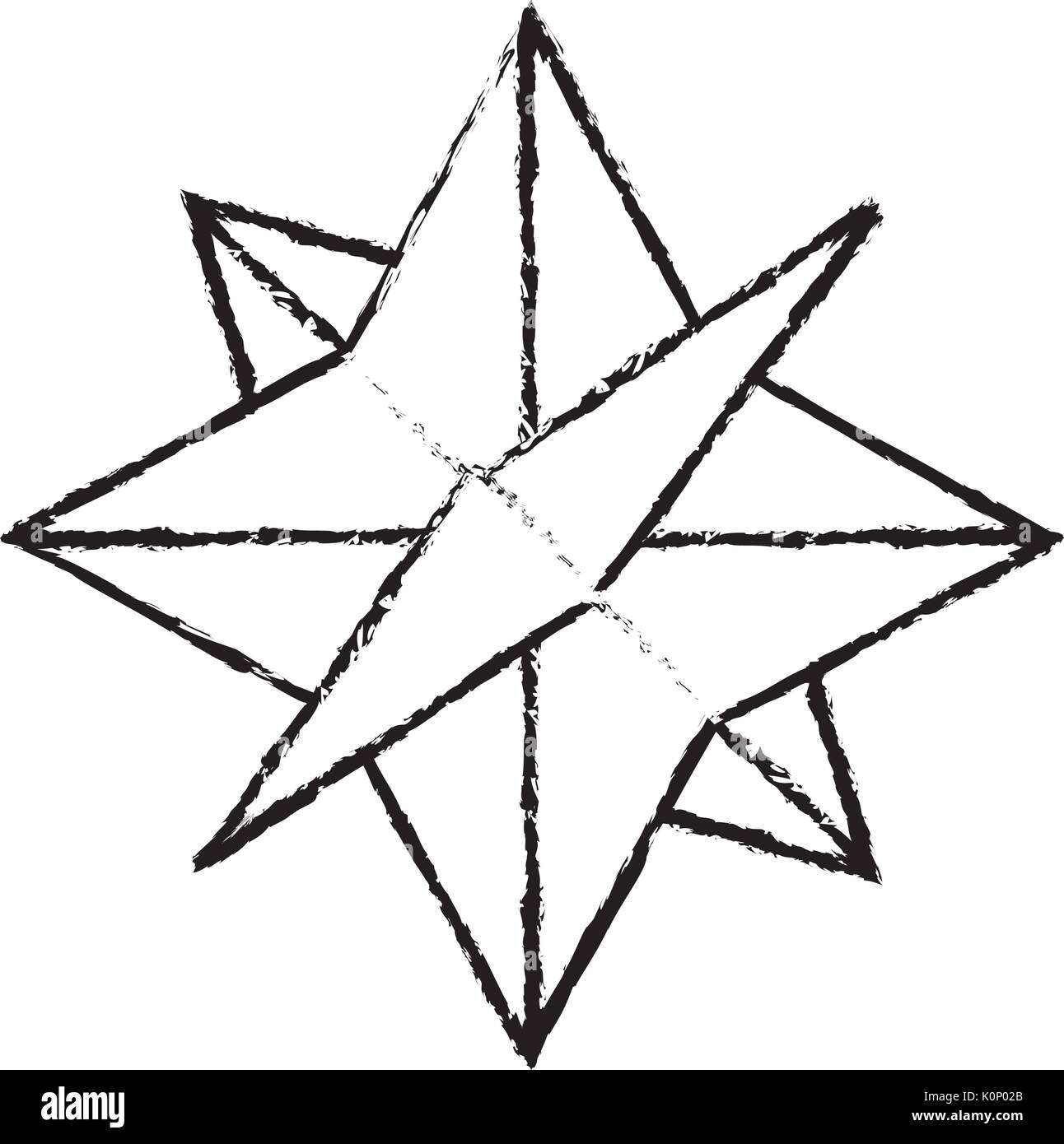 figure compass symbol to geography adventure direction Stock Vector ...