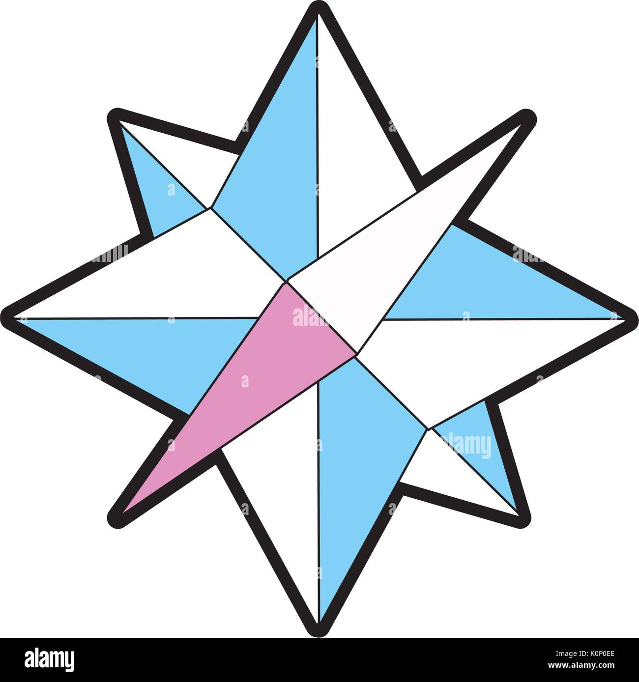 compass symbol to geography adventure direction Stock Vector Image ...