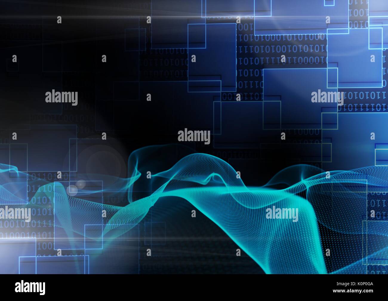 Digital composite of Abstract transition with wave forms Stock Photo ...