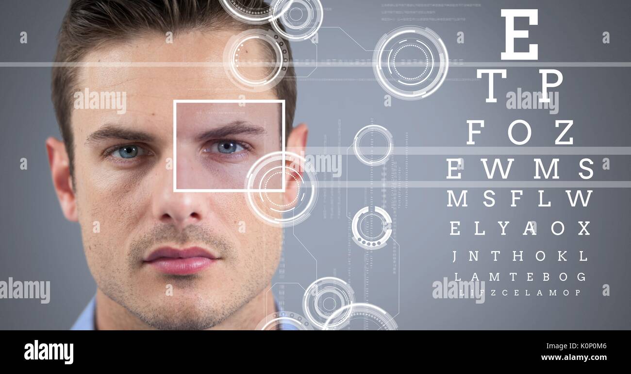 Eye chart outline of eyeball hi-res stock photography and images - Alamy