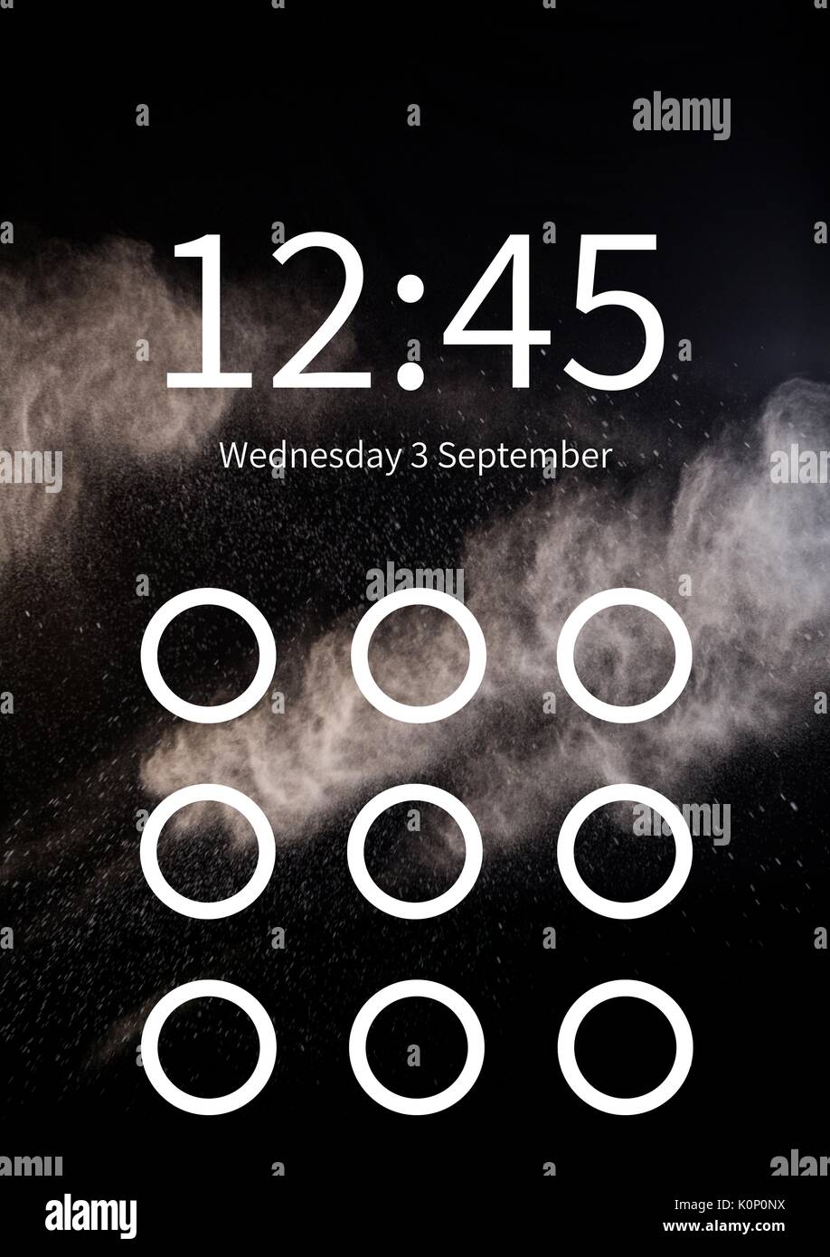 Digital composite of Phone blocked screen interface Stock Photo - Alamy