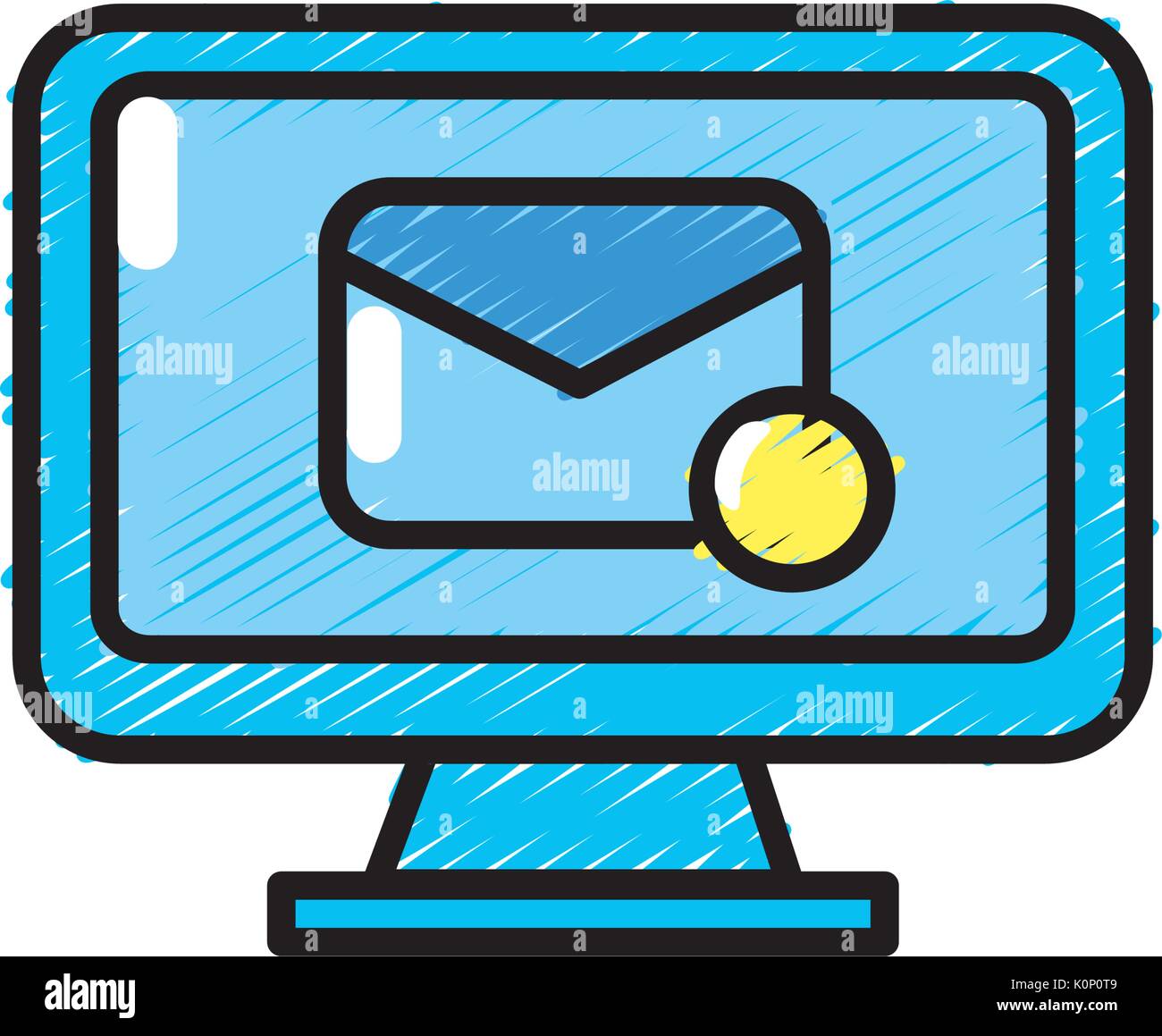 computer technology with e-mail electronic message Stock Vector Image ...