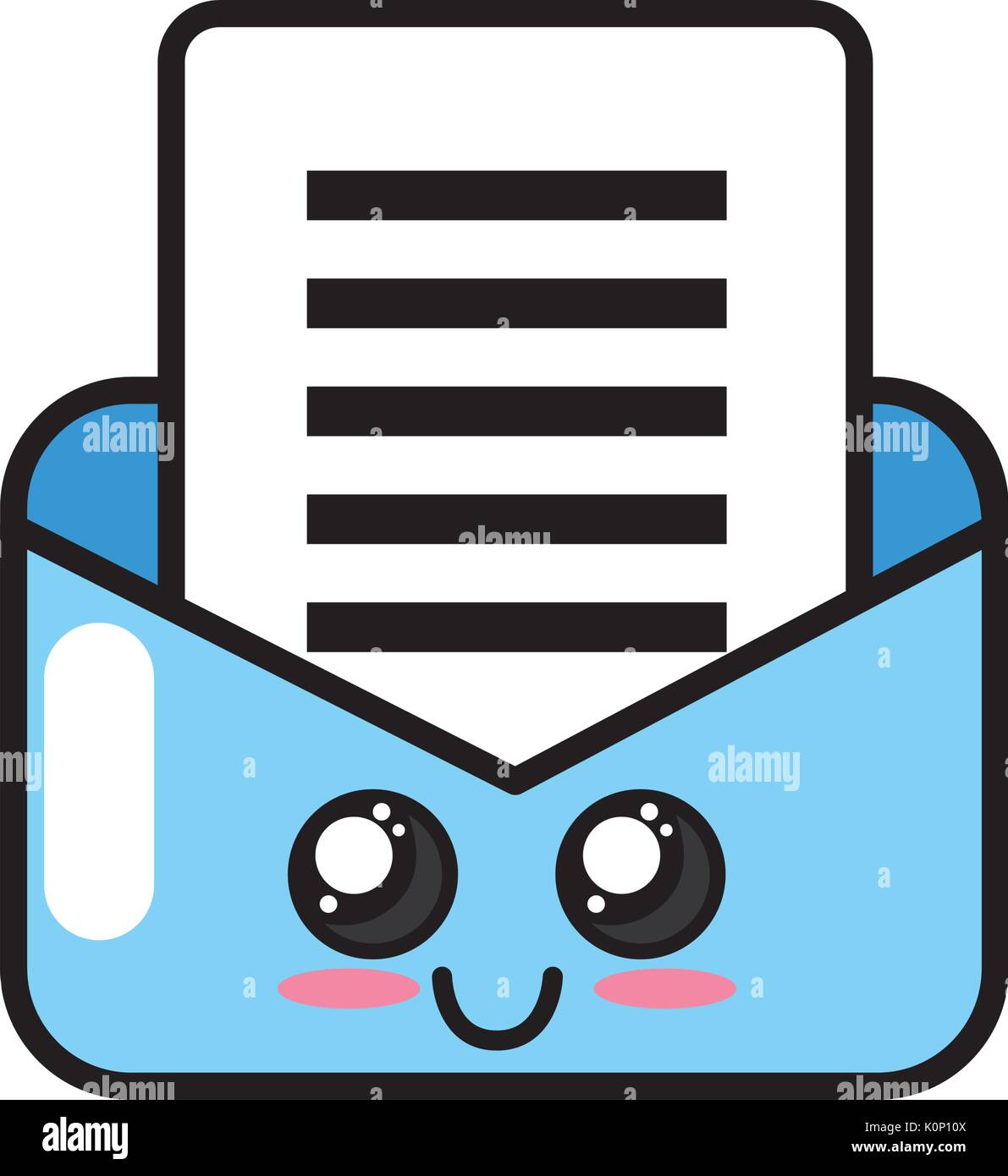 kawaii cute happy e-mail message Stock Vector Image & Art - Alamy