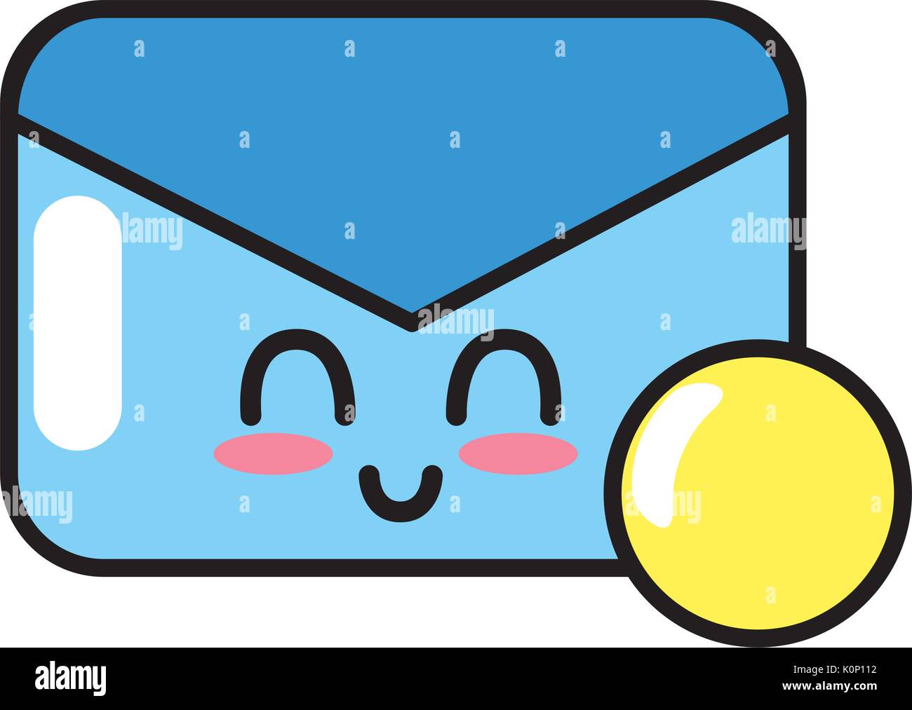 kawaii cute happy e-mail message Stock Vector Image & Art - Alamy