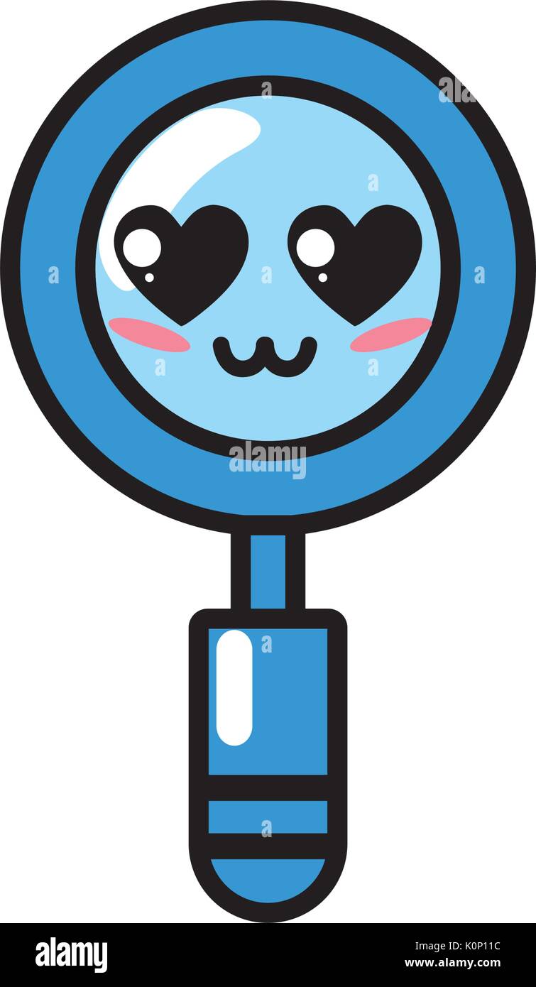 Kawaii magnifying glass cartoon hi-res stock photography and images - Alamy