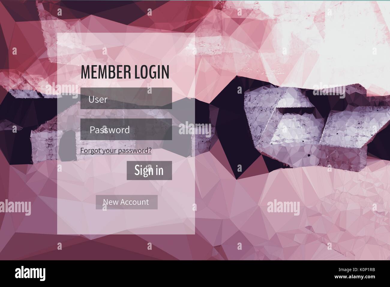 Digital composite of Login user and password screen interface Stock ...
