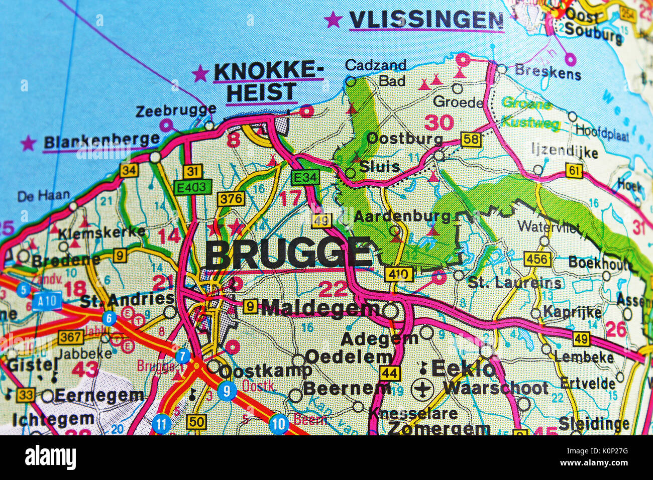 Brugge Map High Resolution Stock Photography and Images - Alamy