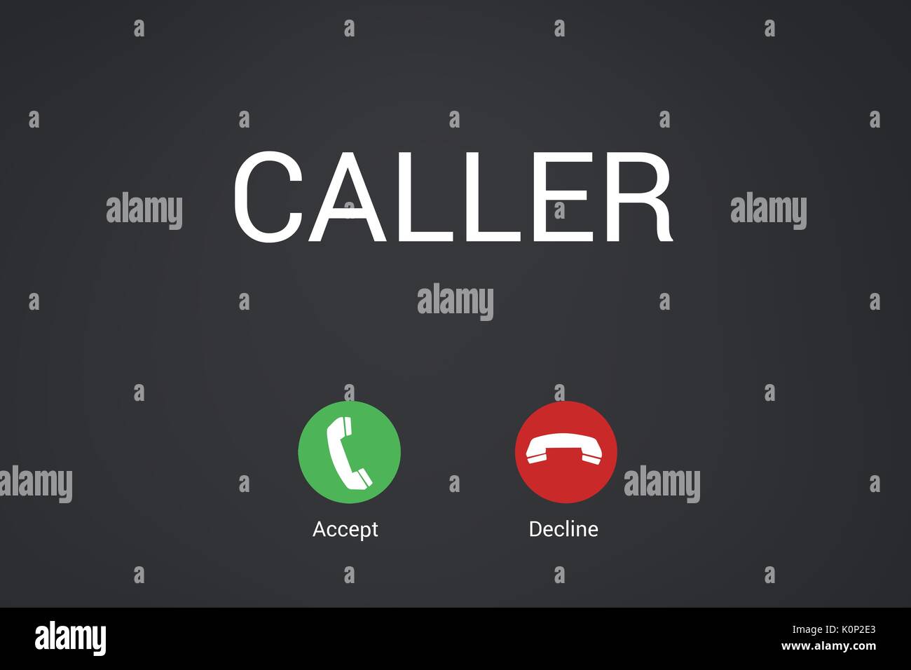 Digital composite of Incoming phone call interface Stock Photo - Alamy