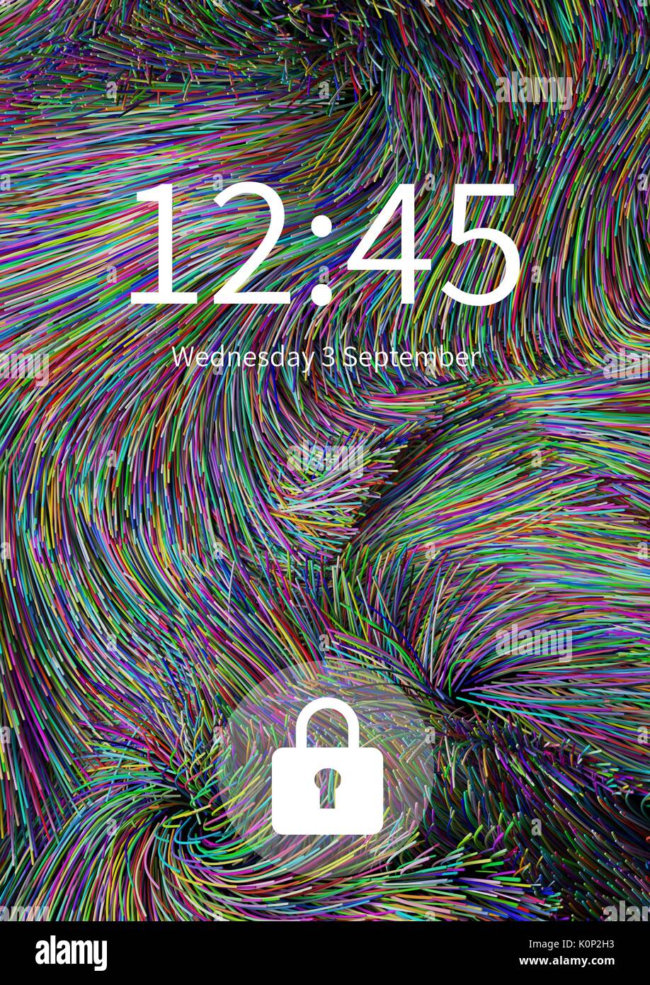 Digital composite of Phone blocked screen interface Stock Photo - Alamy