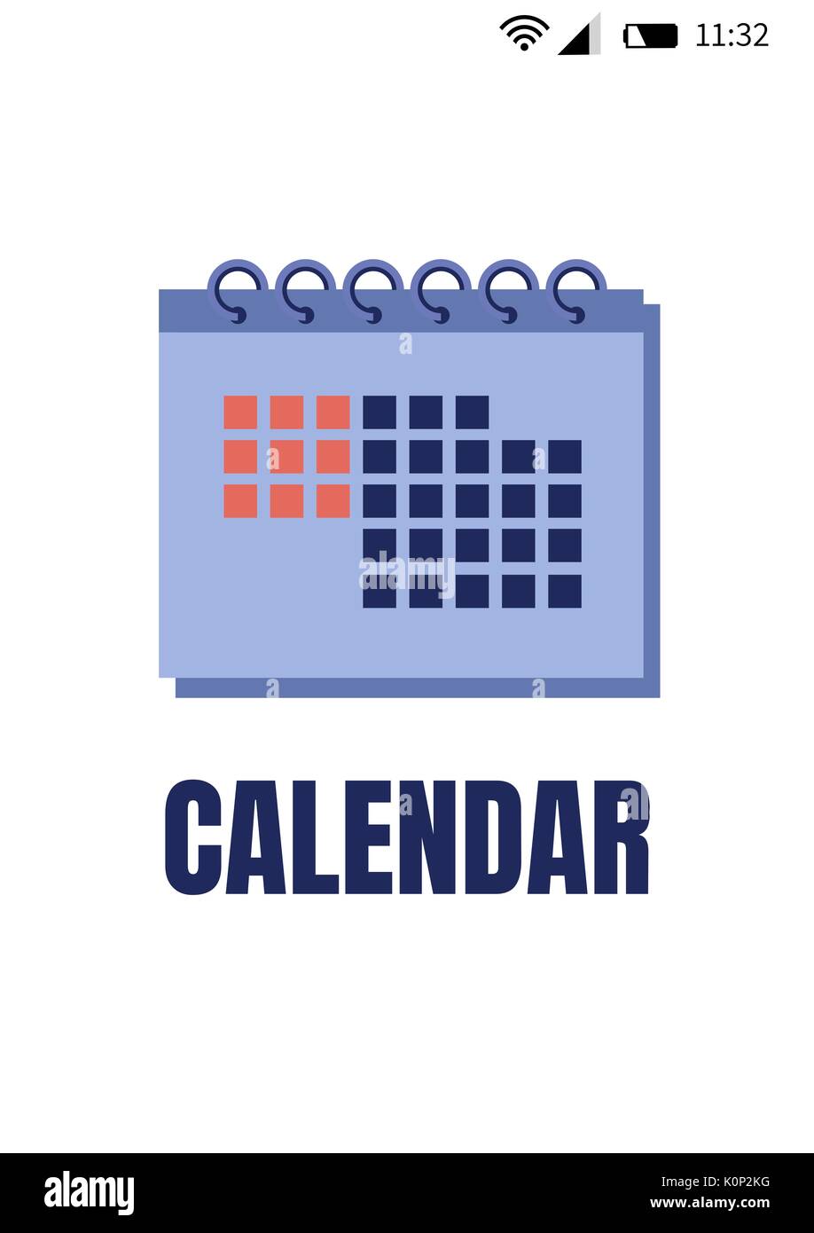 Digital composite of Calendar application interface Stock Photo - Alamy