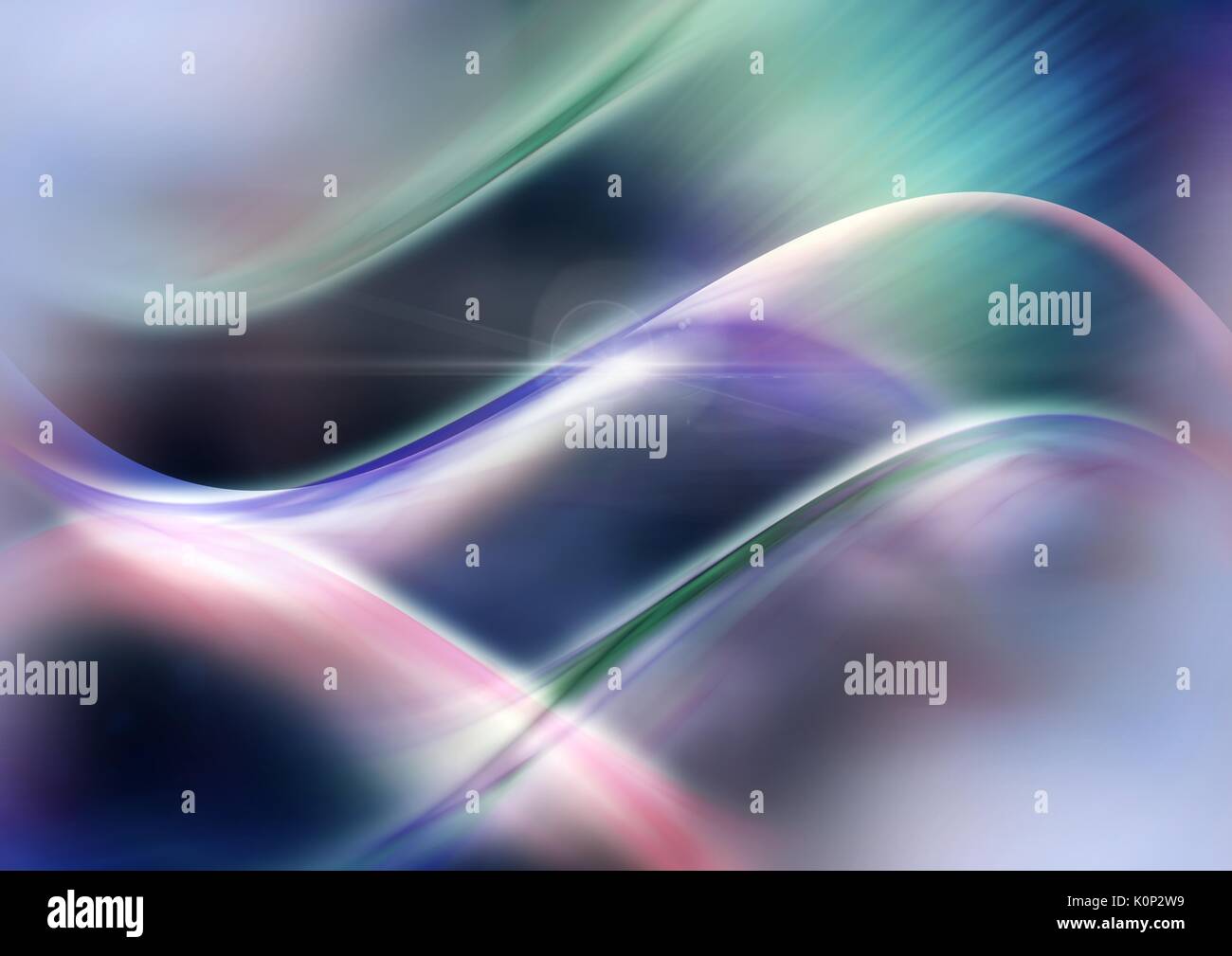 Digital composite of Abstract transition with colorful flowing curves ...