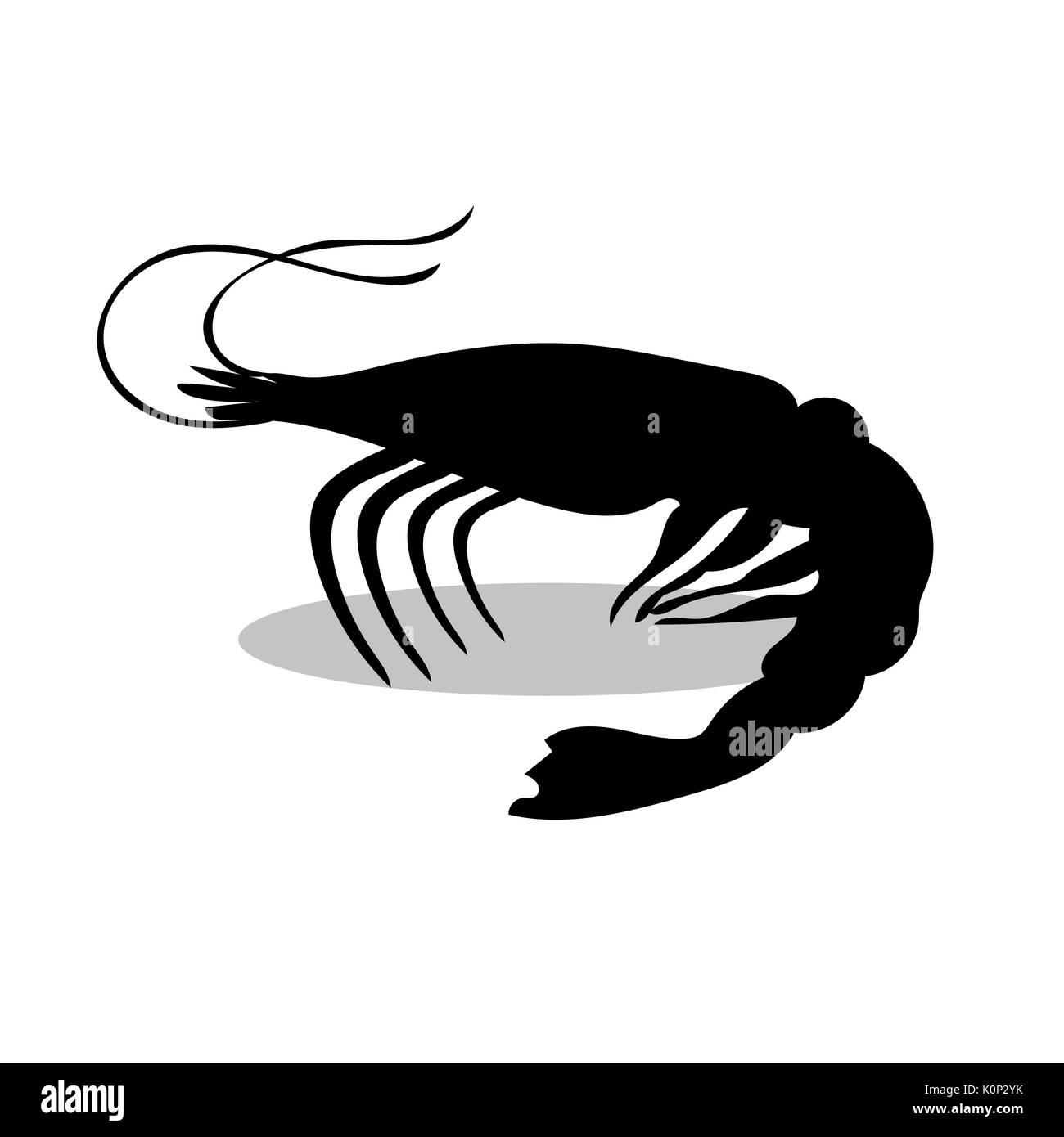 Shrimp Silhouette Vector