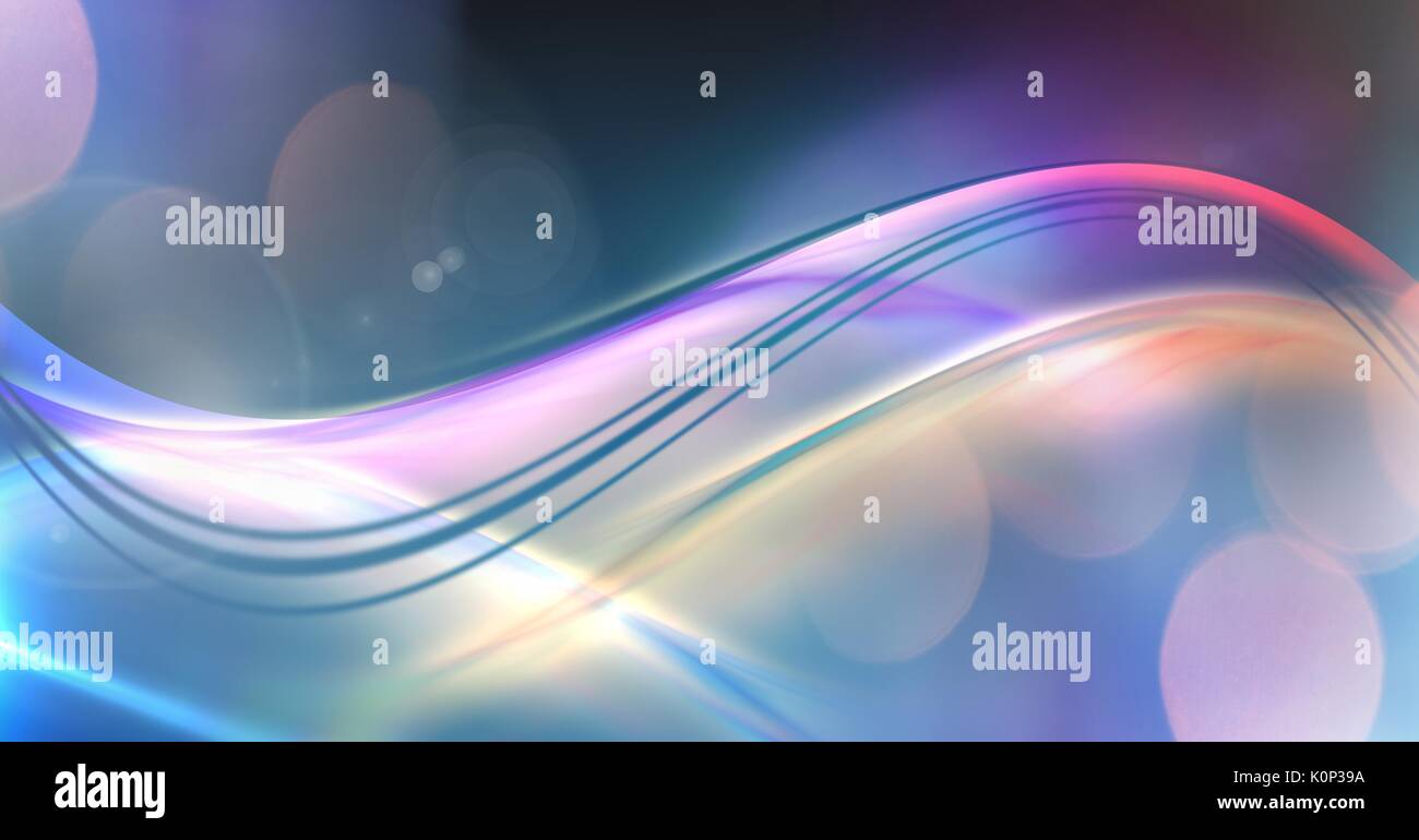 Digital composite of Abstract transition with flowing colorful curves ...