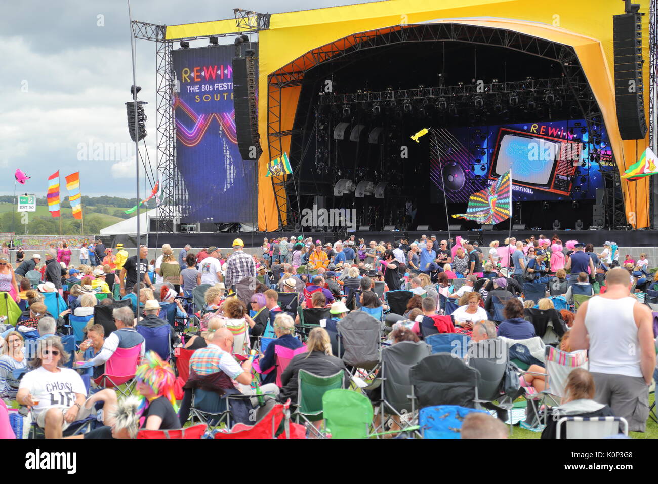 The spectators are enjoying the Rewind Festival South 2017 in Henley-on-Thames, UK Stock Photo ...