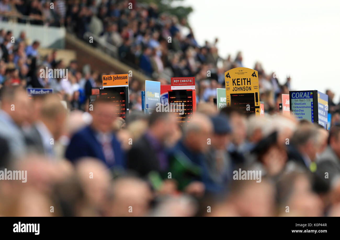 Bookmakers stalls during Juddmonte International Day of the Yorkshire ...