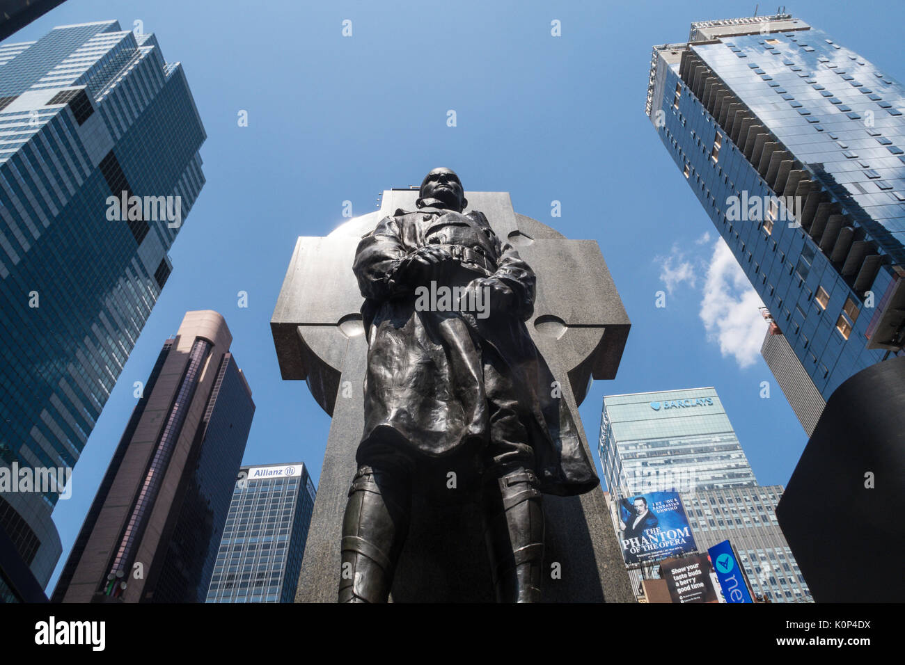 Father Duffy Statue in Times Square, NYC Stock Photo - Alamy