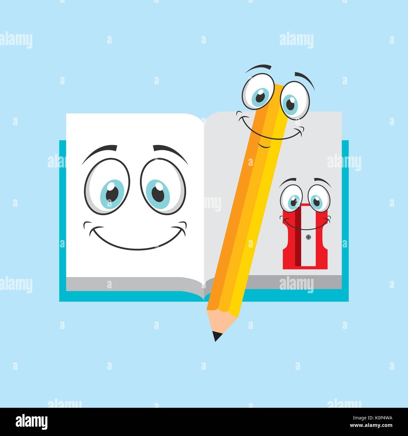 School Supplies characters design Stock Vector Image & Art - Alamy