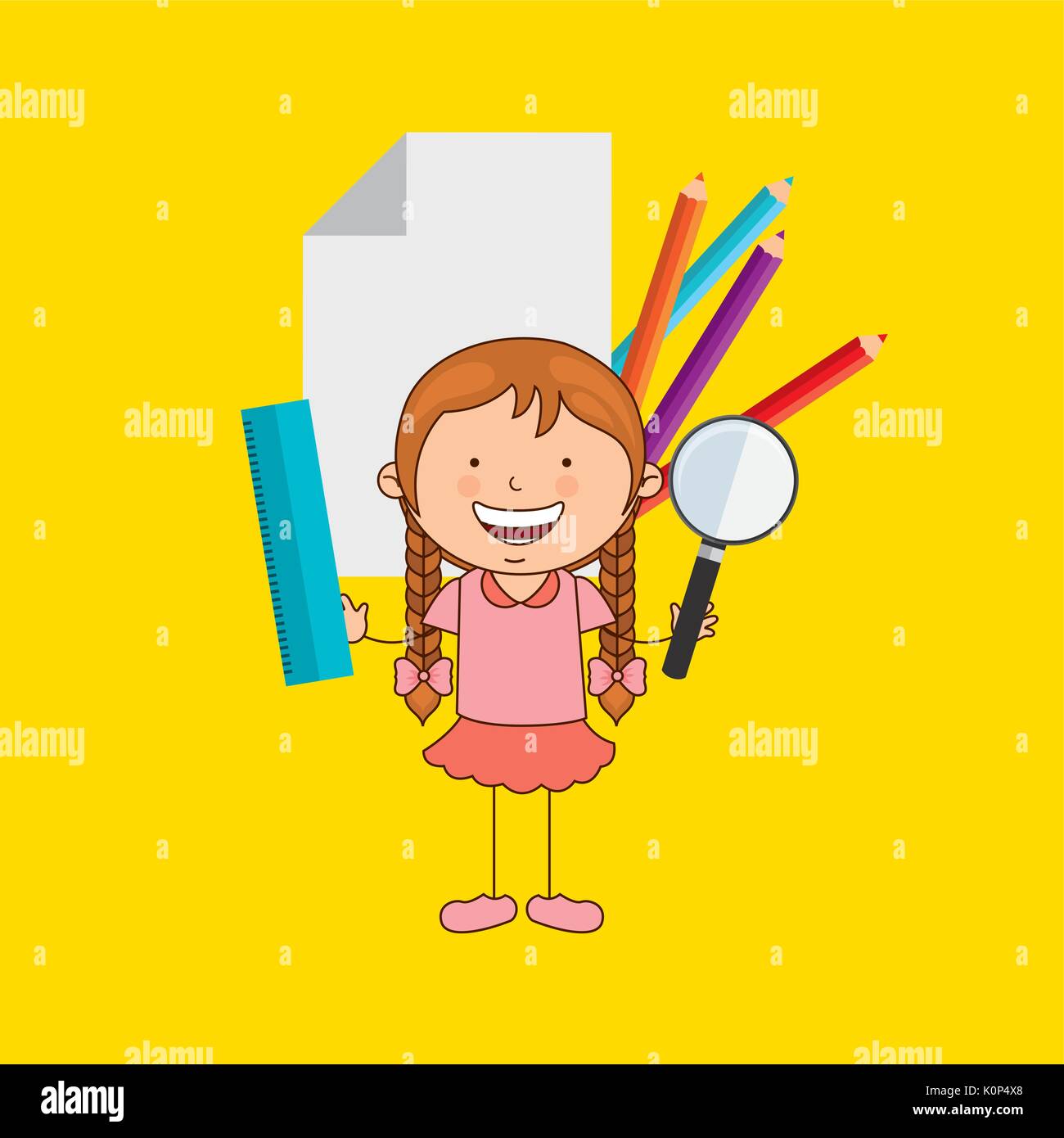 School Supplies characters design Stock Vector Image & Art - Alamy