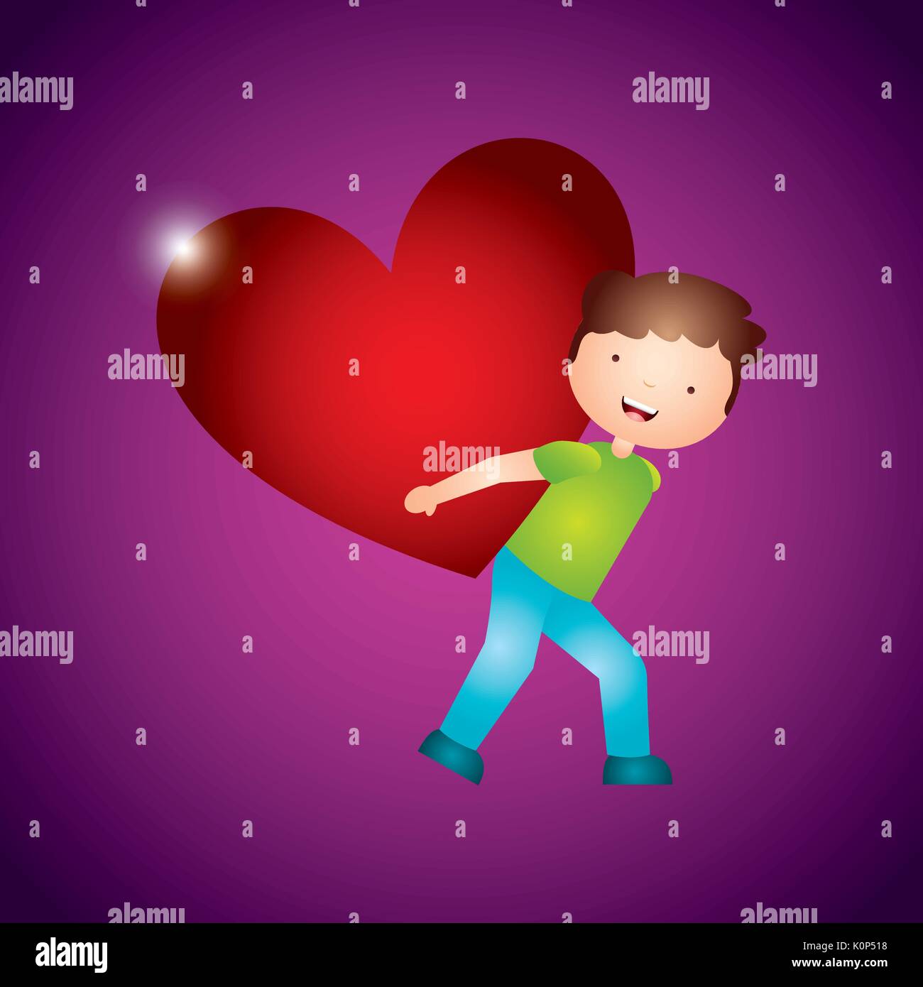 Man carrying big heart hi-res stock photography and images - Alamy