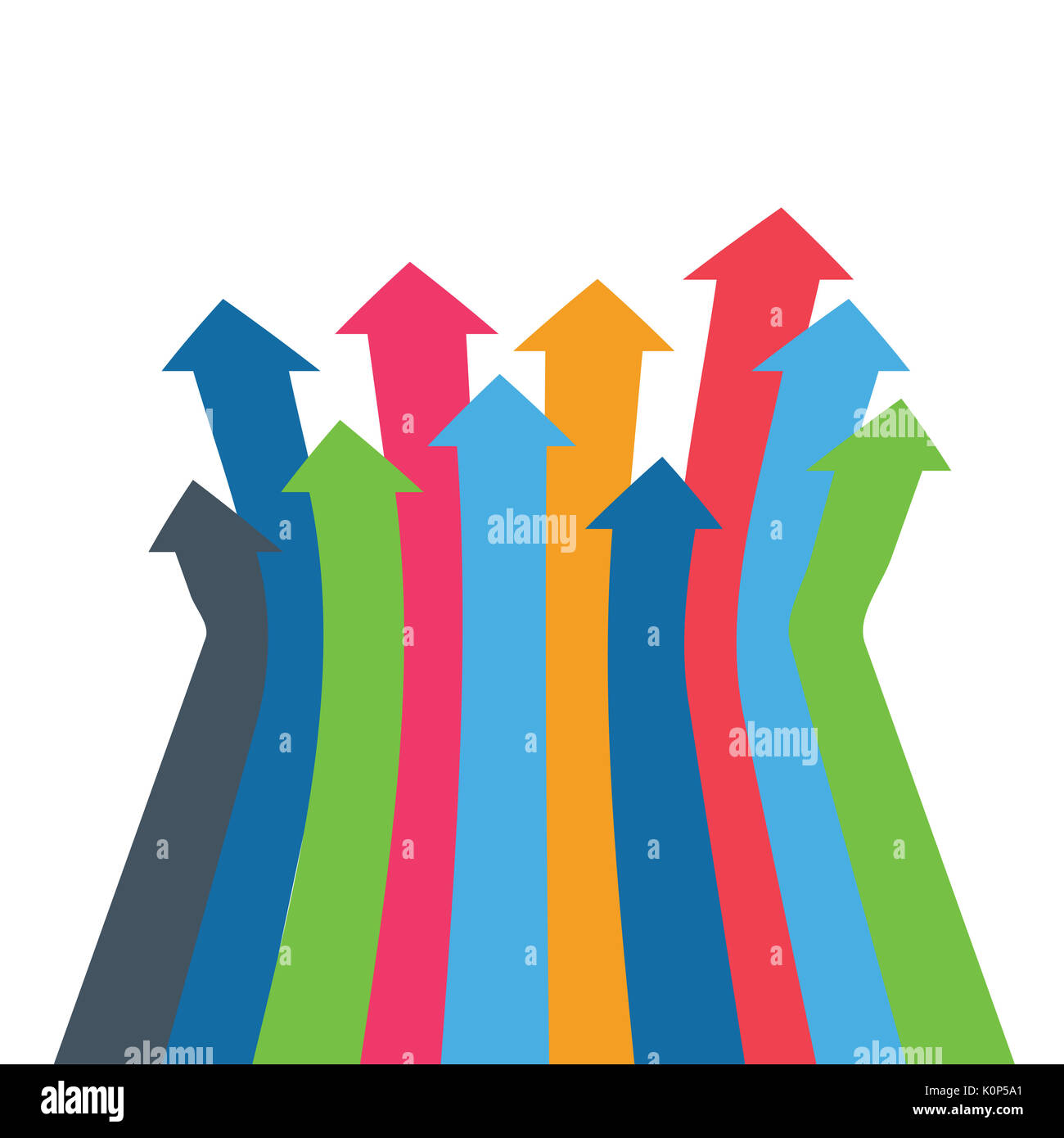 Infographic arrow. Arrows of growth, success, sales volume increase ...