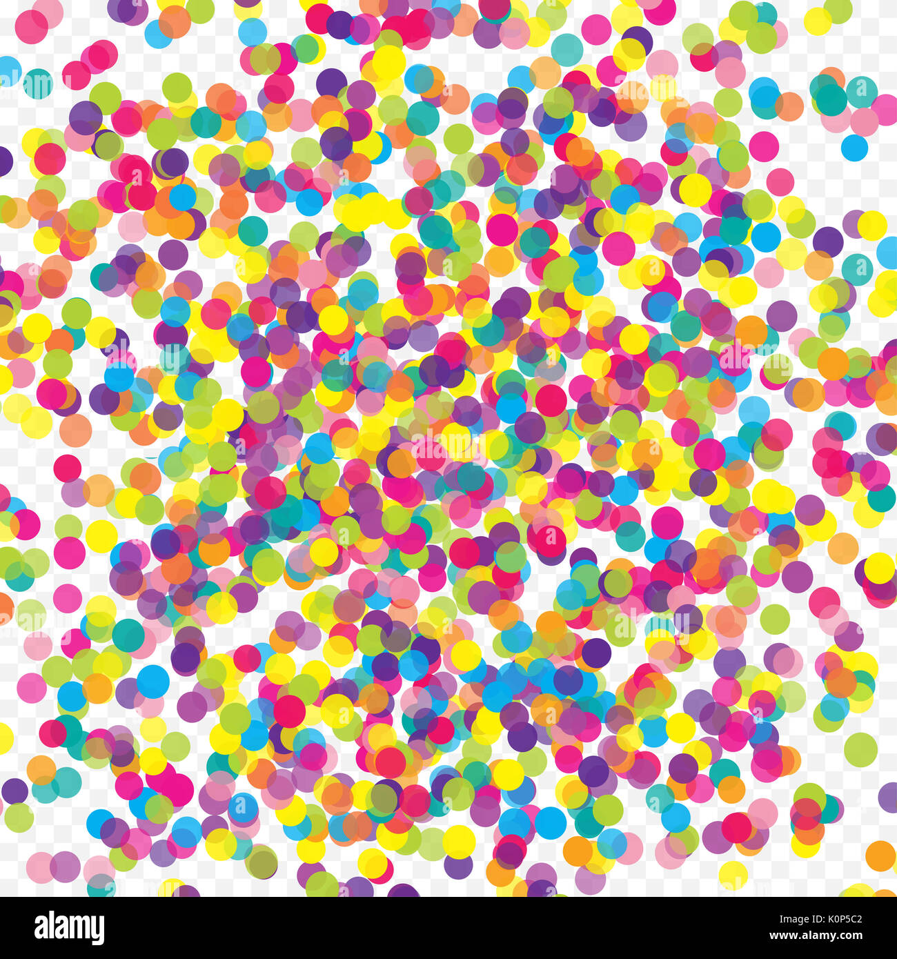 Colorful flying scattered elements of decoration of the celebration ...