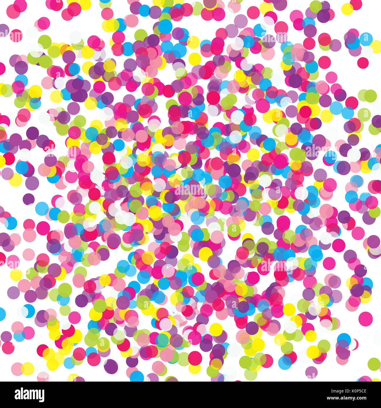 Colorful flying scattered elements of decoration of the celebration ...