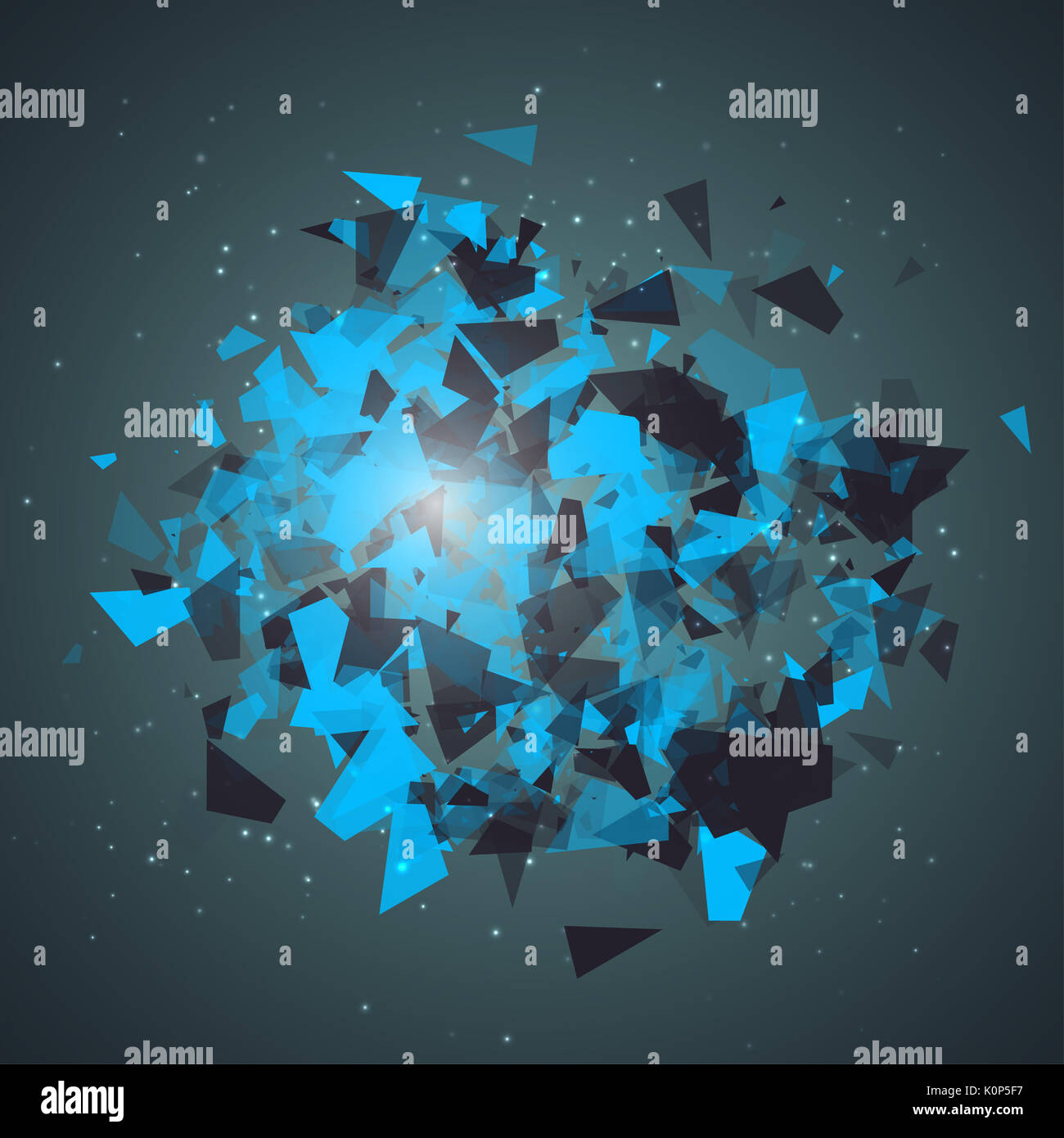 Abstract triangles particles with transparent shadows. Advertisement ...