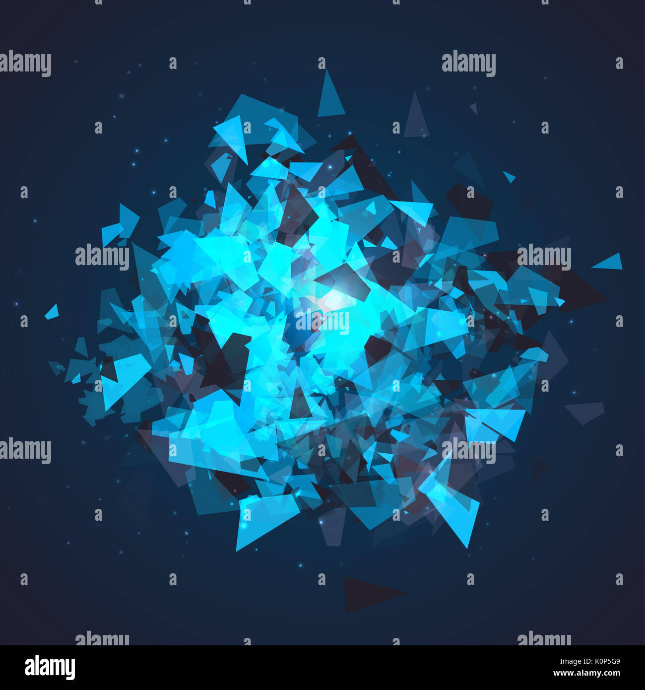 Abstract triangles particles with transparent shadows. Advertisement ...