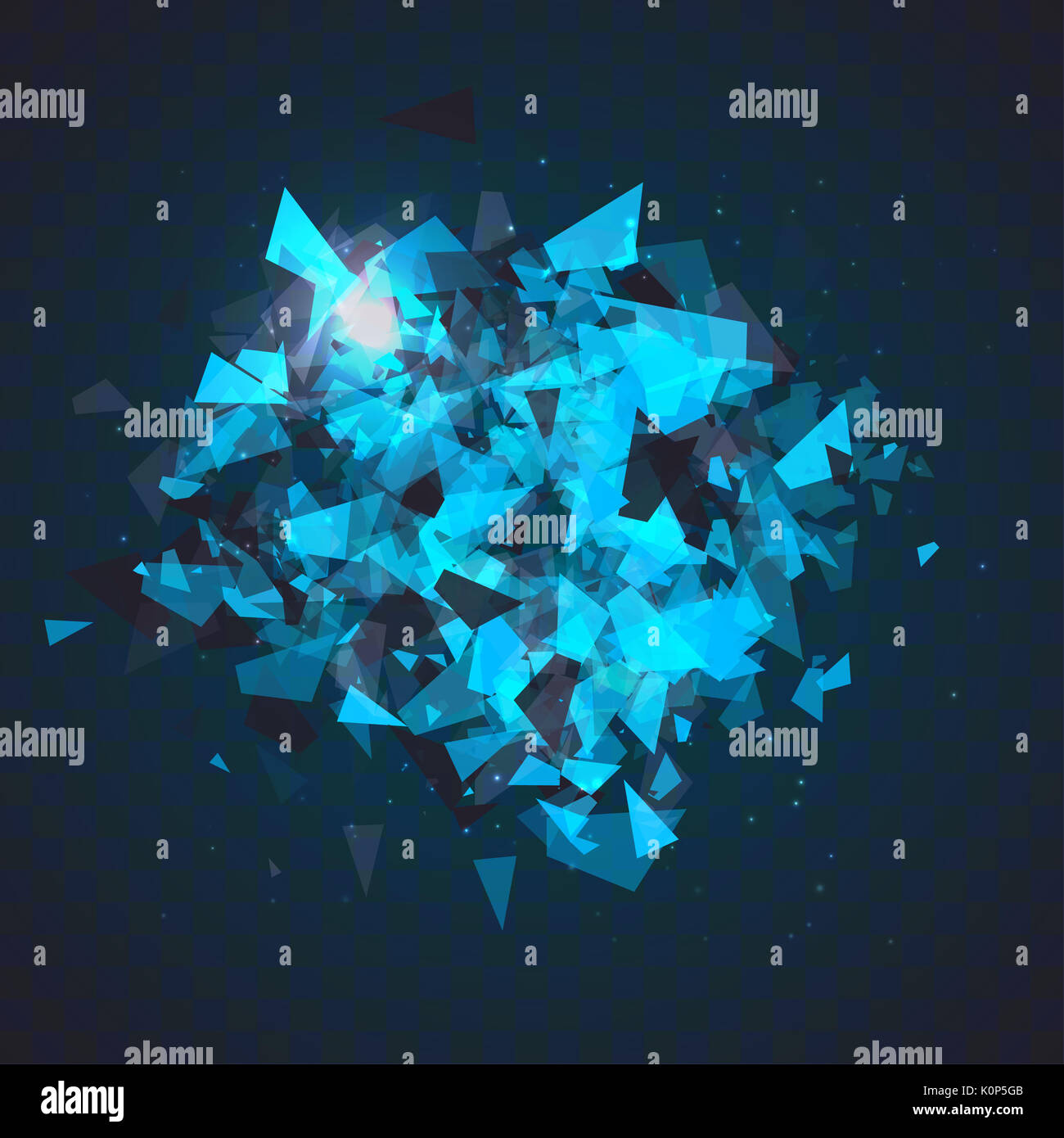 Abstract triangles particles with transparent shadows. Advertisement ...