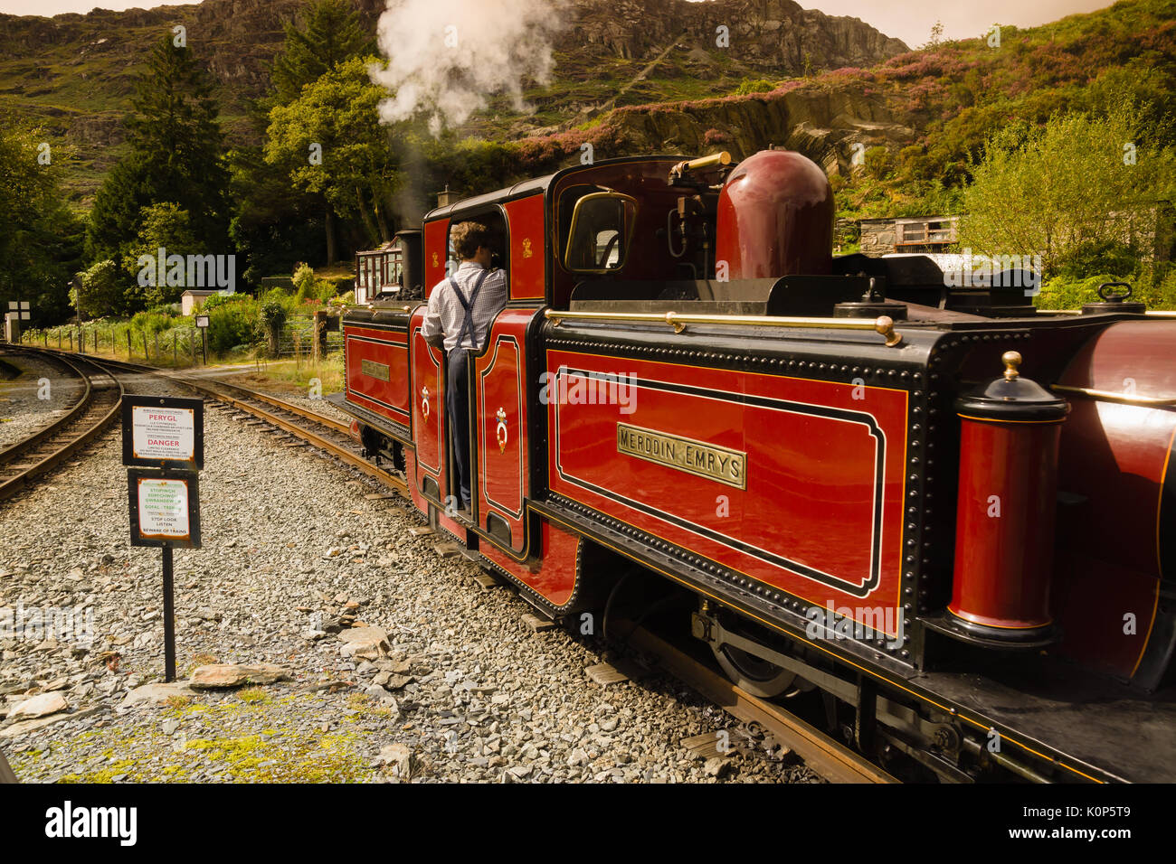 Narrow gauge Double Fairlie steam locomotive Merddin Emrys of the Stock ... Narrow gauge Double Fairlie steam locomotive Merddin Emrys of the Stock ...