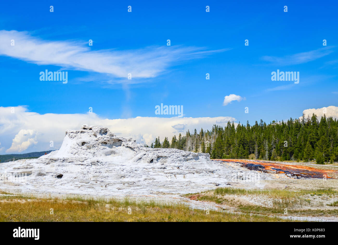 Castle Geyser in the Upper Geyser Basin of Yellowstone National Park ...