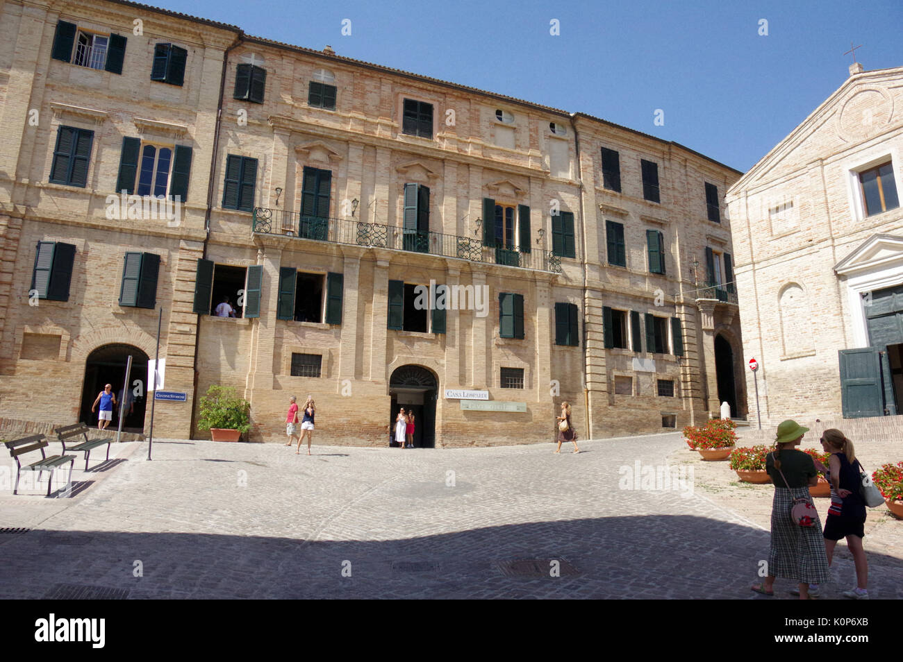 Recanati, Marche, Italy. The birth place of italian poet Giacomo ...