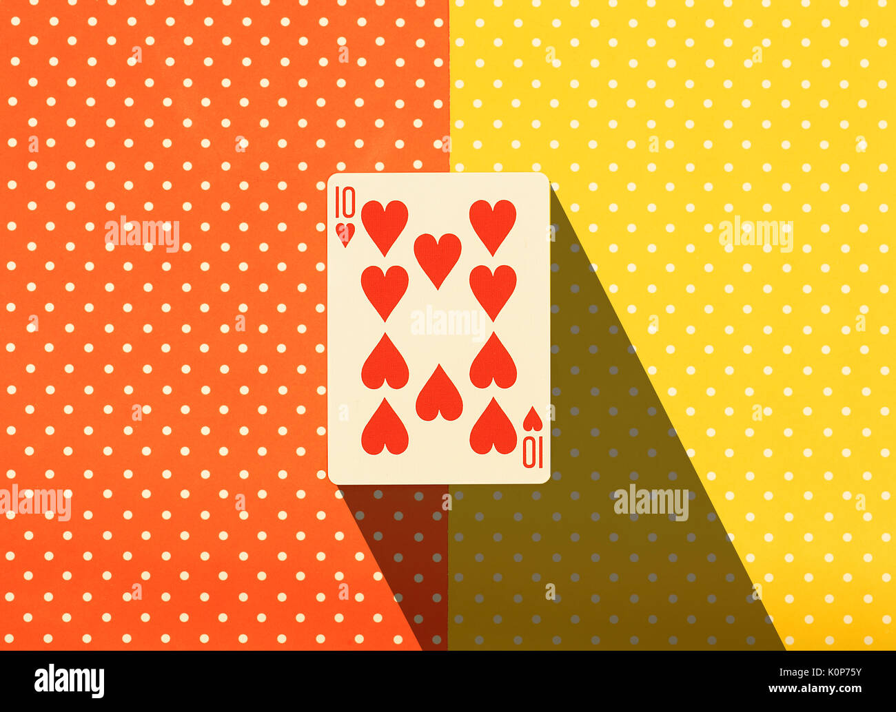 Playing cards with colorful topped background Stock Photo - Alamy
