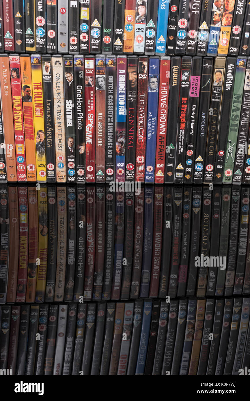 Stack of legacy DVD movies - for DVD / movie collection, films and ...