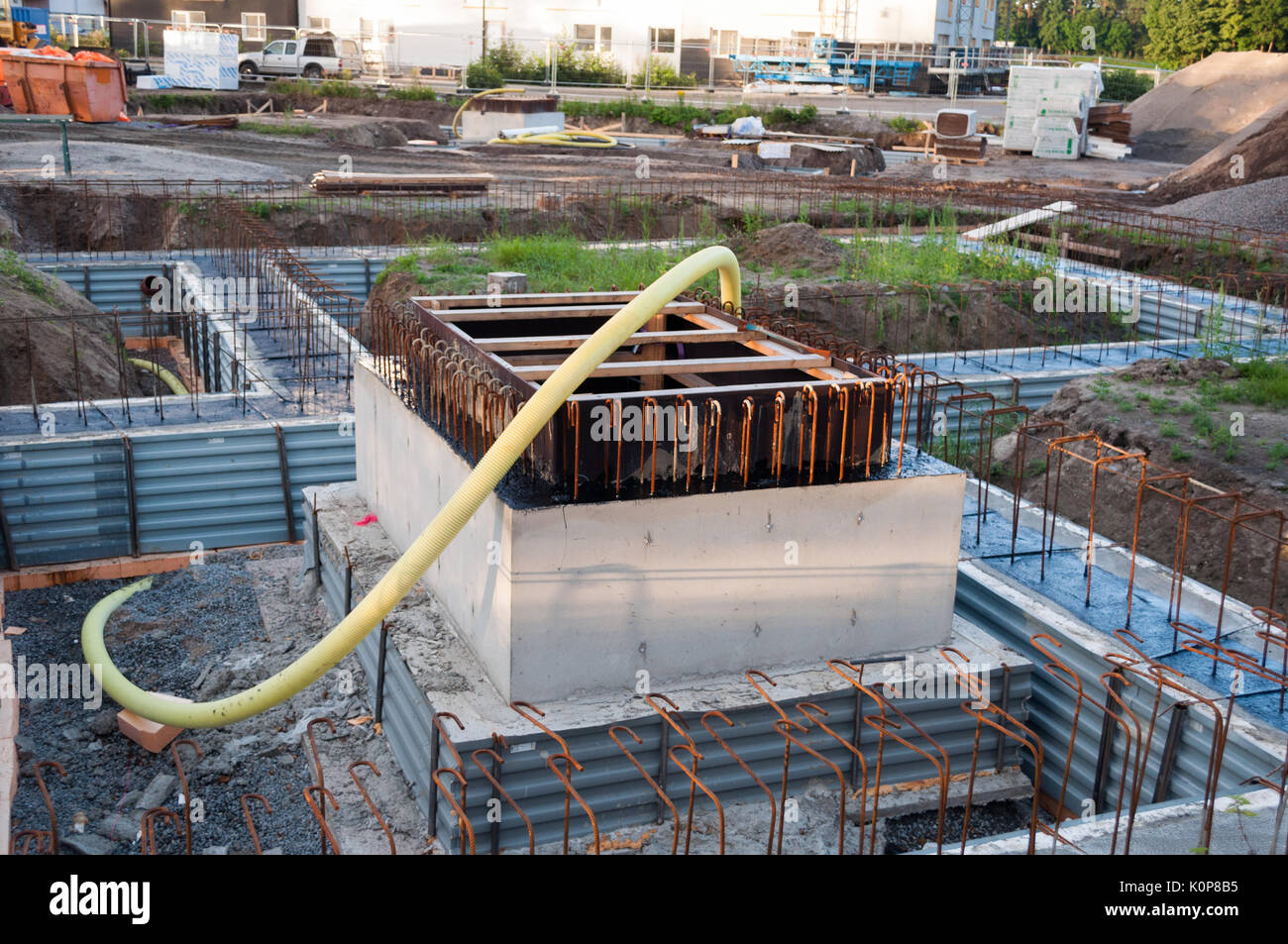 Construction in sweden, Building apartments Stock Photo - Alamy