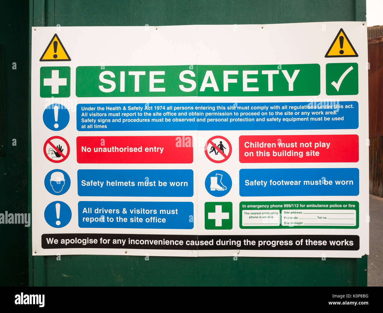 Site Safety Sign Stock Photos & Site Safety Sign Stock Images - Alamy