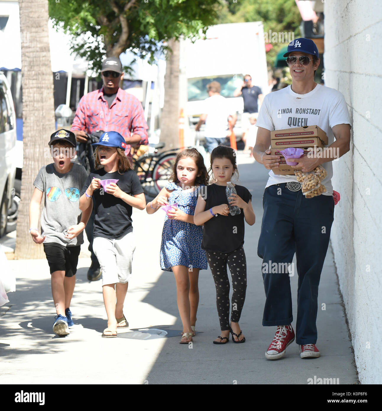 Johnny Knoxville buys pizza and snow cones for his kids Rocko Clapp and ...