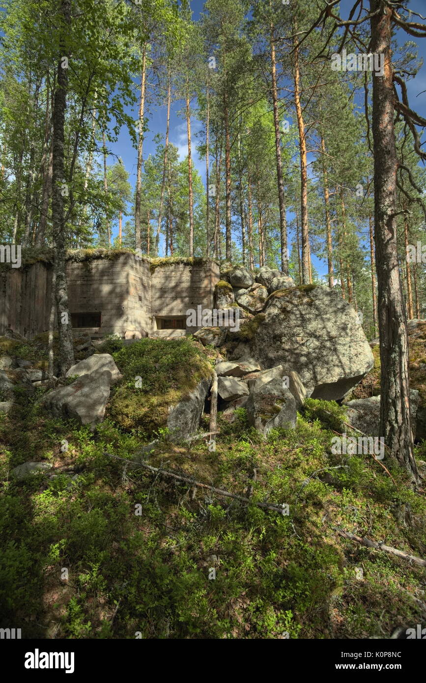 Abandoned World War II bunker in Vaermland, Sweden. It is called Skans ...