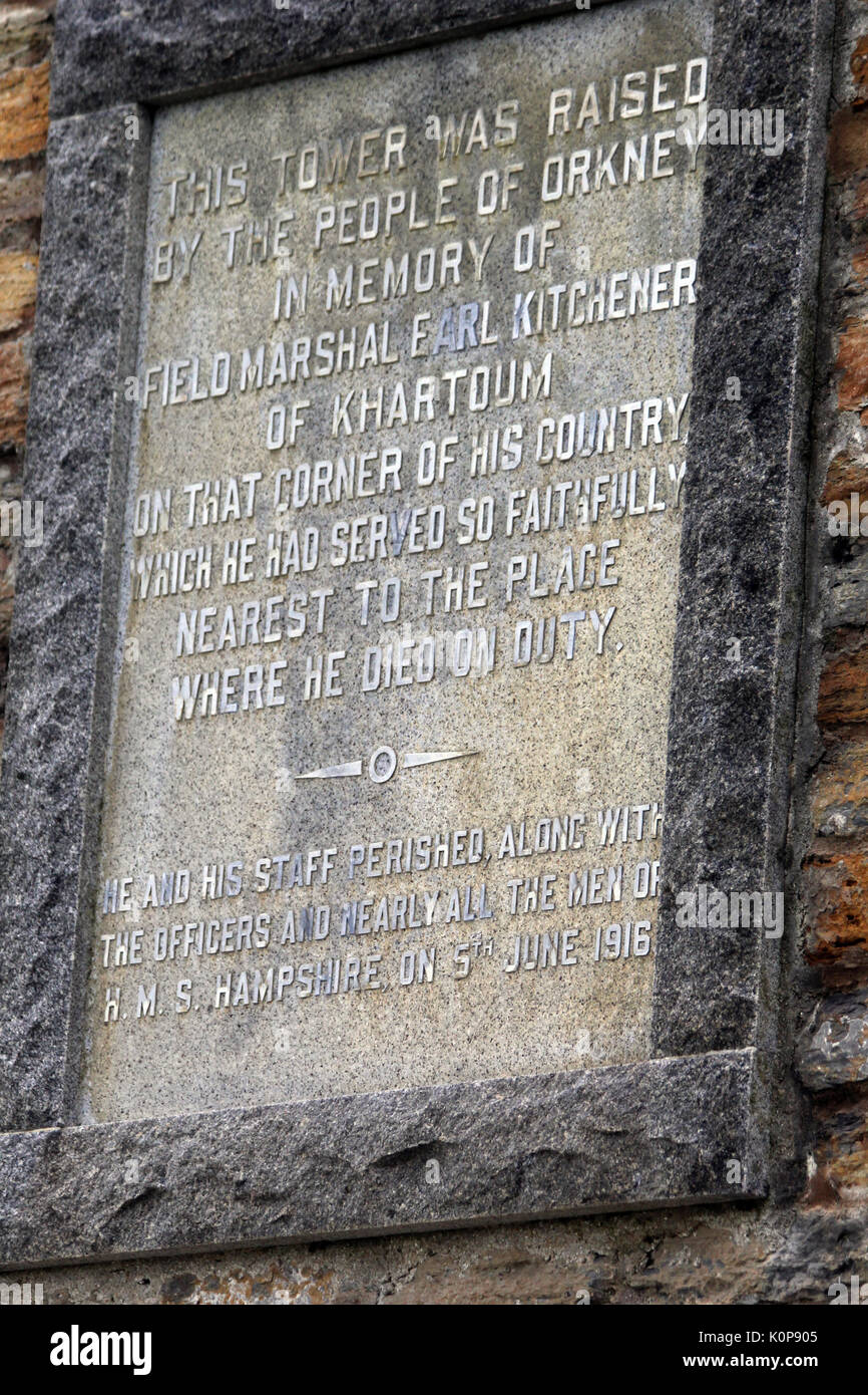 kitchener memorial on the island of orkney Stock Photo - Alamy