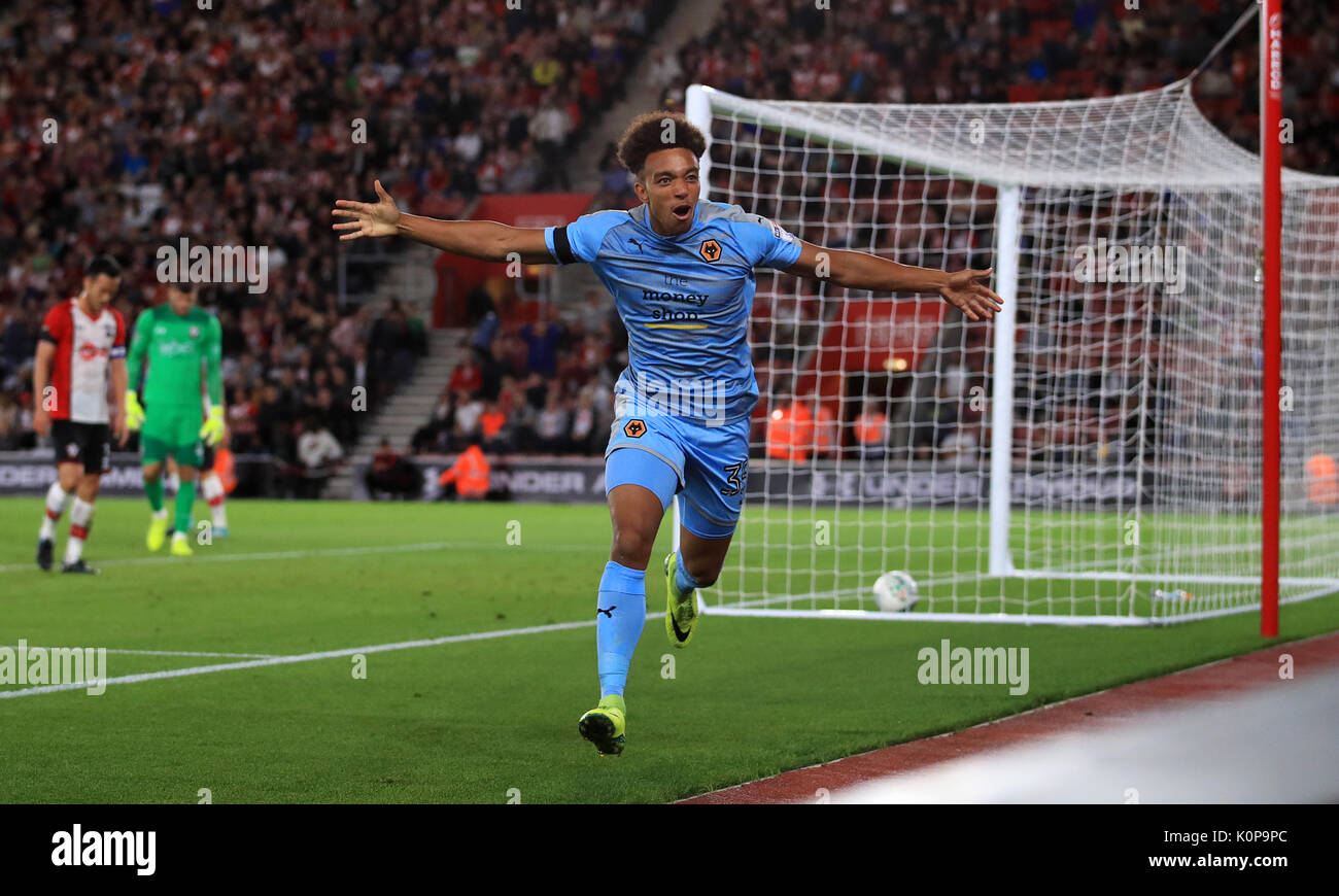 Wolverhampton Wanderers' Donovan Wilson celebrates scoring his side's ...