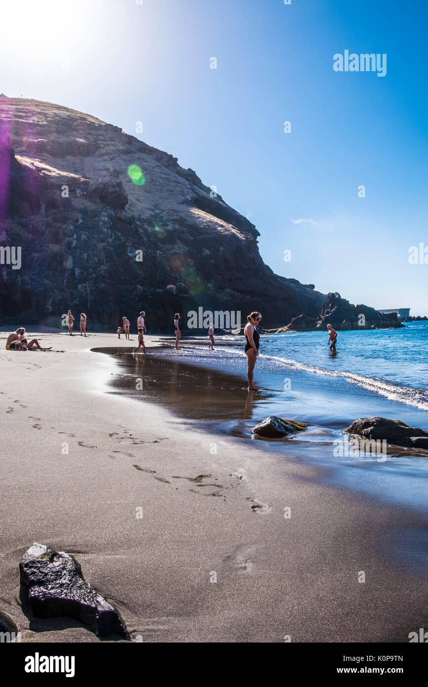 Prainha Black sand beach at Madeira Island Stock Photo - Alamy