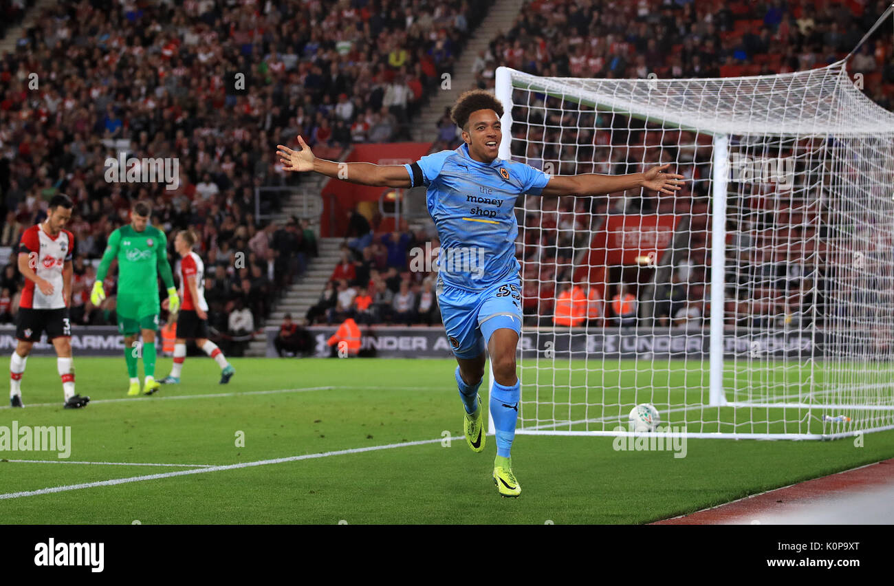 Wolverhampton Wanderers' Donovan Wilson celebrates scoring his side's ...