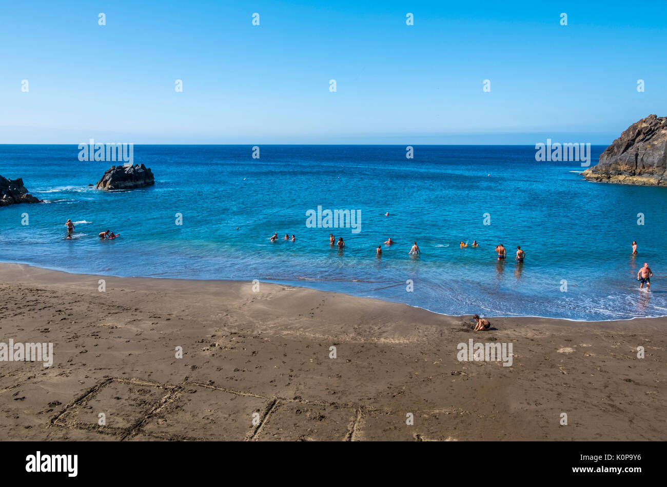 Prainha Black sand beach at Madeira Island Stock Photo - Alamy